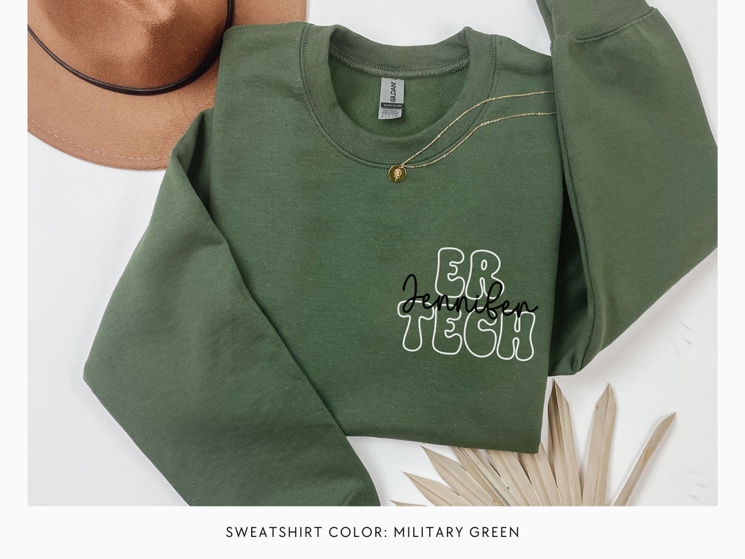 Personalized ER Tech Sweatshirt, Custom ER Tech Sweatshirt, Emergency ...