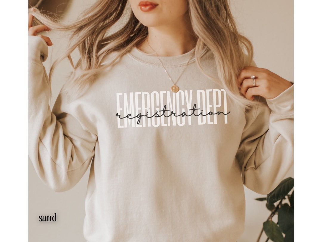 Emergency Department Registration Sweatshirt, ER Registration, ED ...