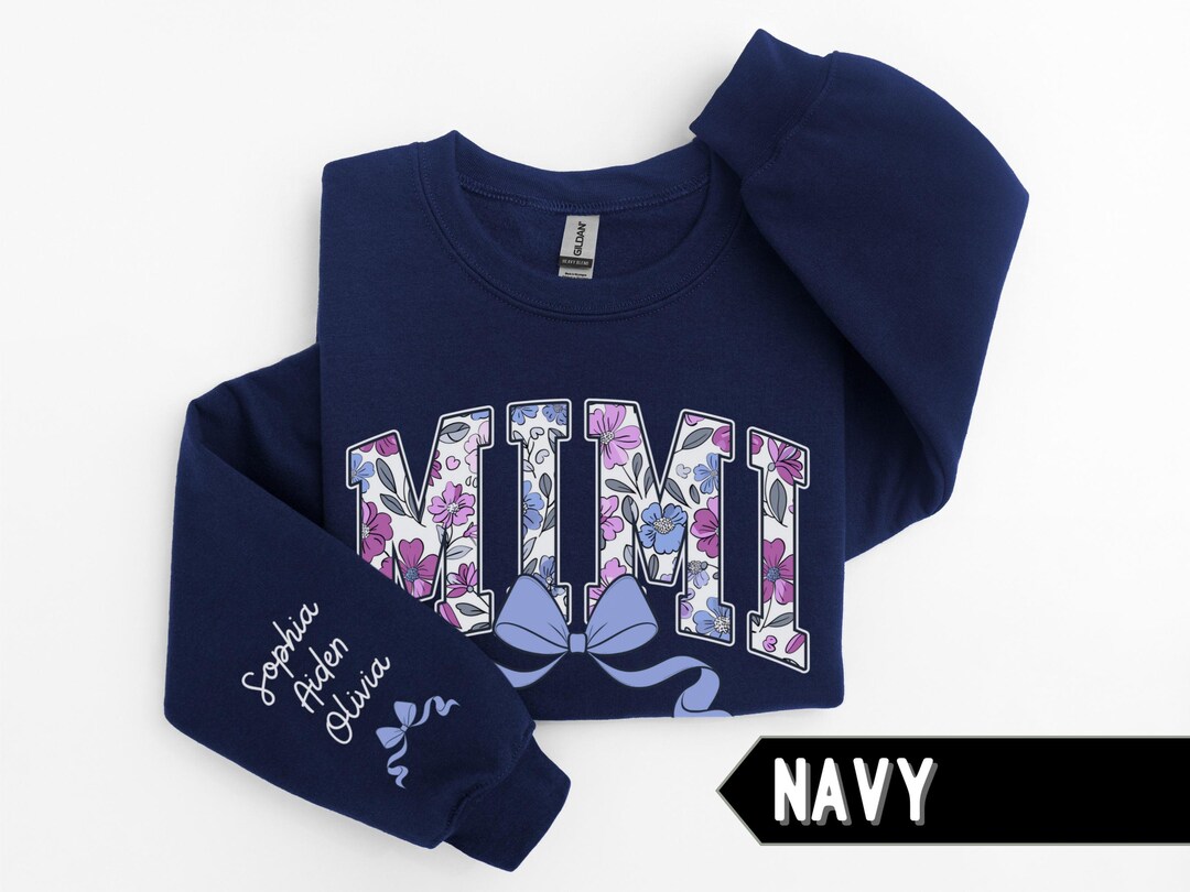 Personalized Mimi Sweatshirt With Kids Names, Custom Mimi Pullover, New ...