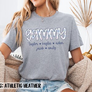 Custom Gammy Shirt, Personalized Grandma T-shirt, Gammy Graphic Tee ...