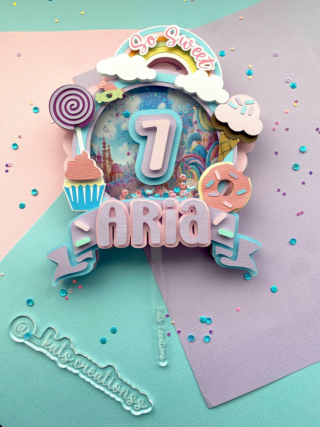 So Sweet Cake Topper, Light up Cake Topper, Candyland Inspired Cake ...