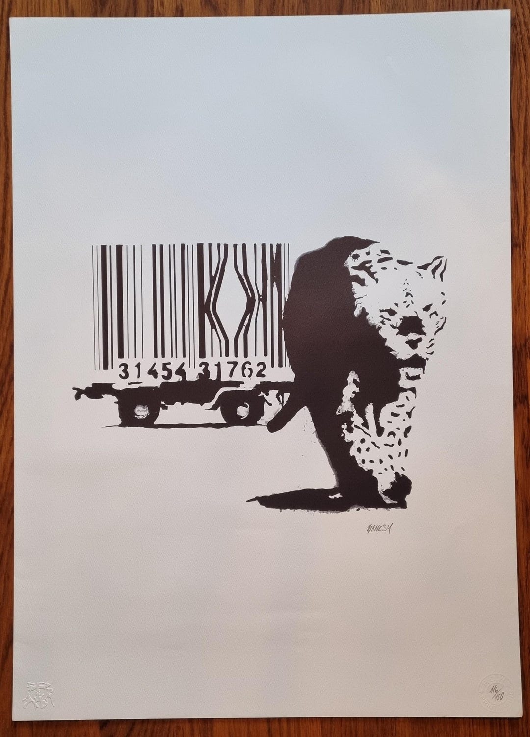 BANKSY | Barcode, Licensed Reprint Lithograph, Stamp P.O.W.(114/150) - Etsy