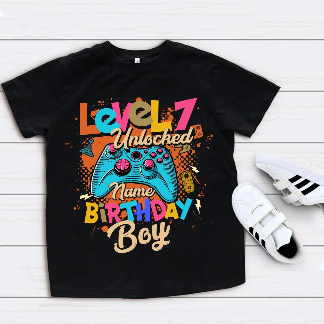 Personalized Birthday Shirt, Gamer Birthday Boy Shirt, Video Game Shirt ...