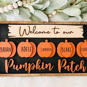 Pumpkin Patch Sign, Personalized Halloween Sign, Custom Fall Decor ...
