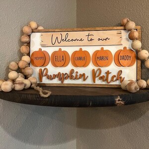Pumpkin Patch Sign, Personalized Halloween Sign, Custom Fall Decor ...