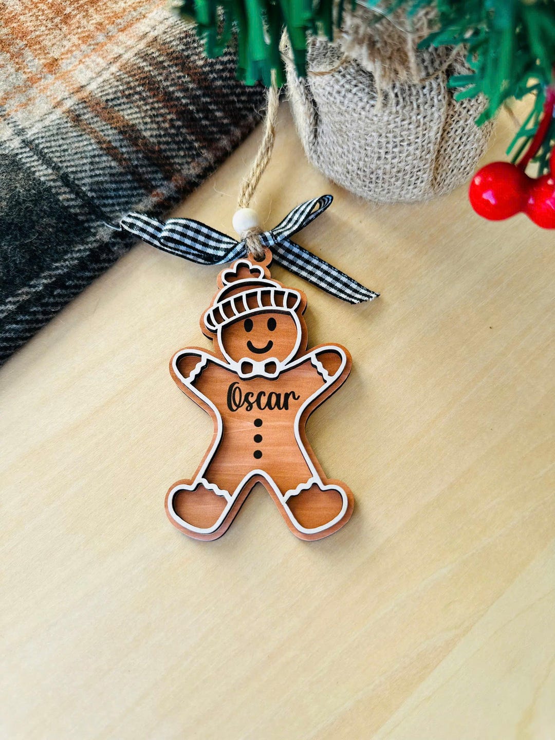 Personalized Gingerbread Christmas Ornament, 3D Customized Cookie ...