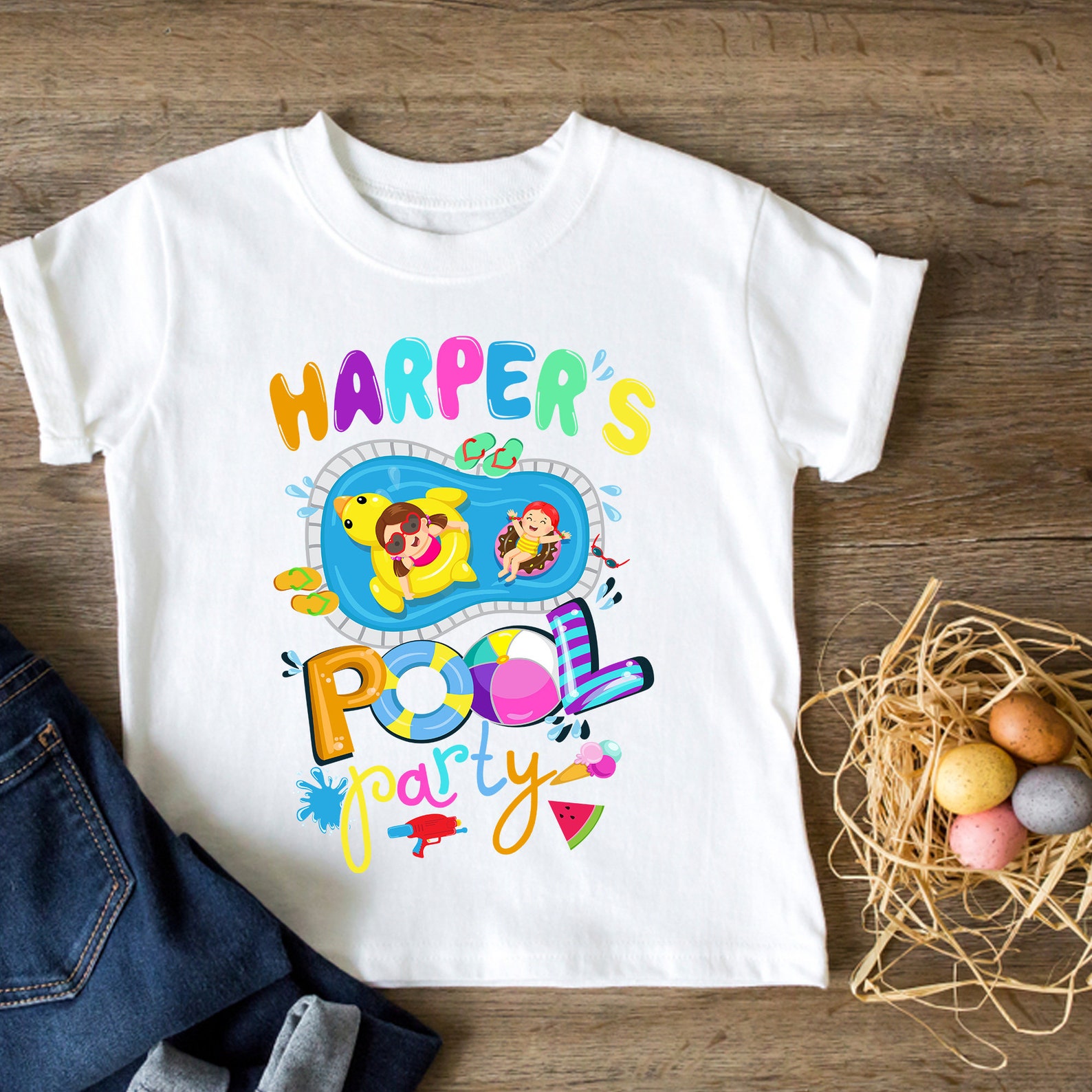 Personalized Pool Party Shirt, Pool Party T-shirt, Pool Party Apparel ...