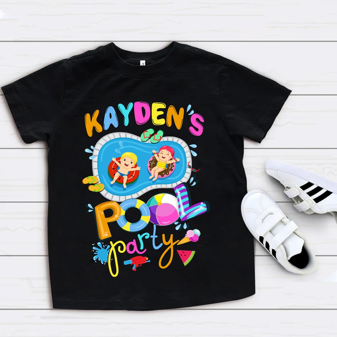 Personalized Pool Party T-shirt: Custom Summer Vacation Outfit - Etsy