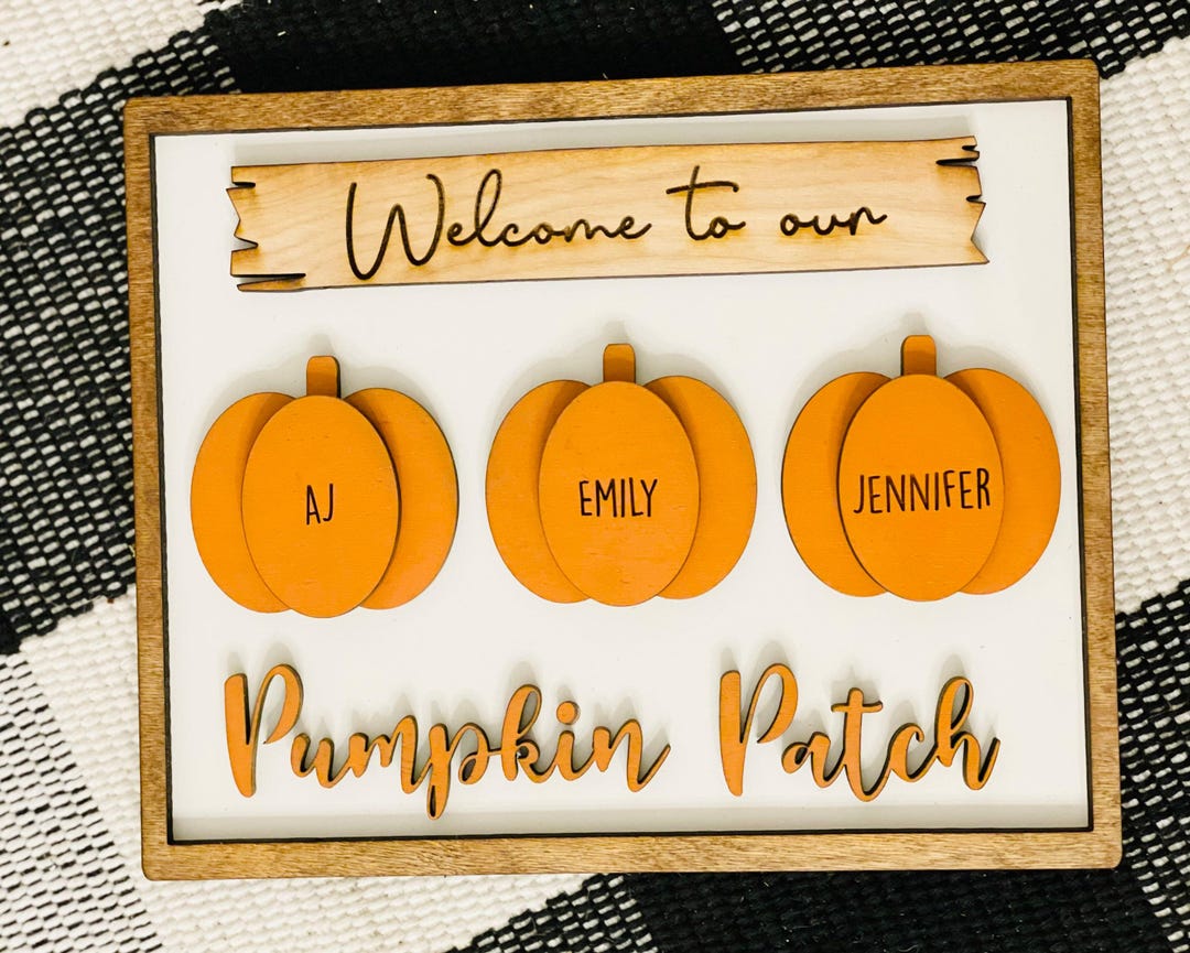 Pumpkin Patch Sign, Personalized Halloween Sign, Custom Fall Decor ...