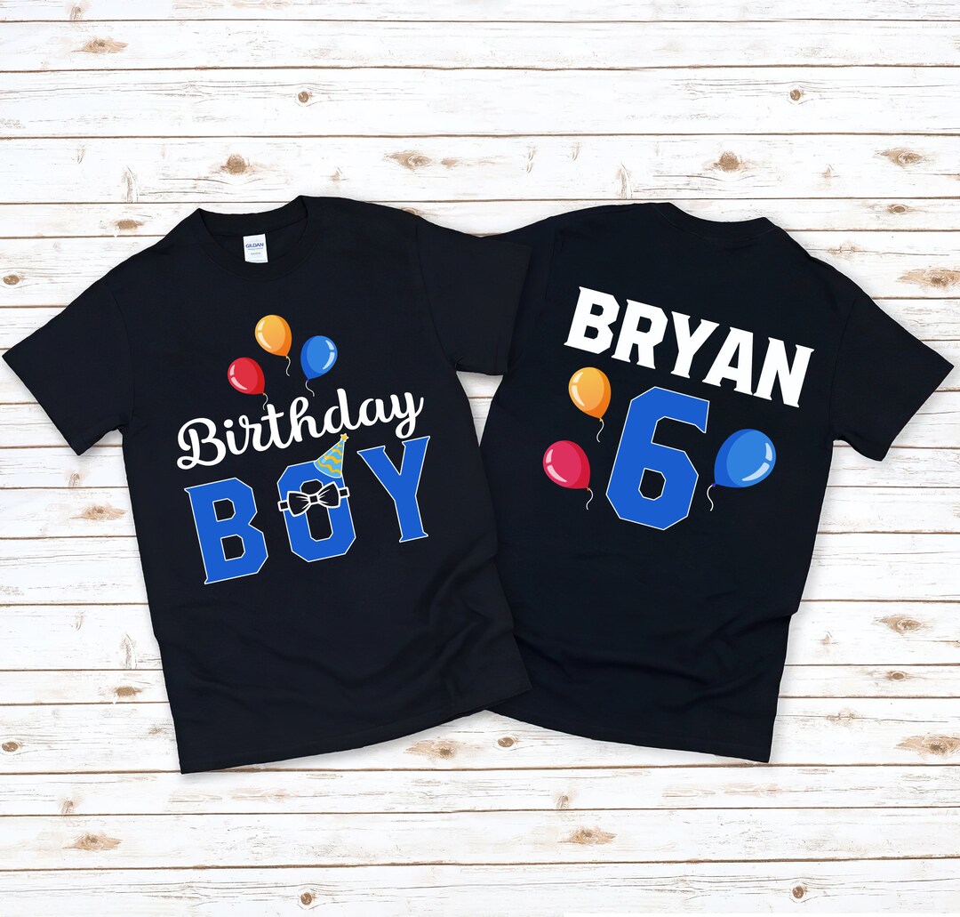 Personalized Birthday Boy Shirt: Custom Cotton Party Tee - Etsy
