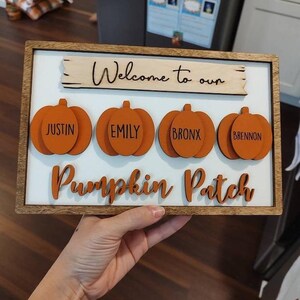 Pumpkin Patch Sign, Personalized Halloween Sign, Custom Fall Decor ...