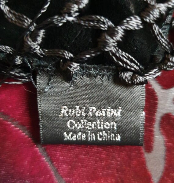 RUBI PASINI - Huge Velvet Devore Silk Blend Scarf wit… - Gem