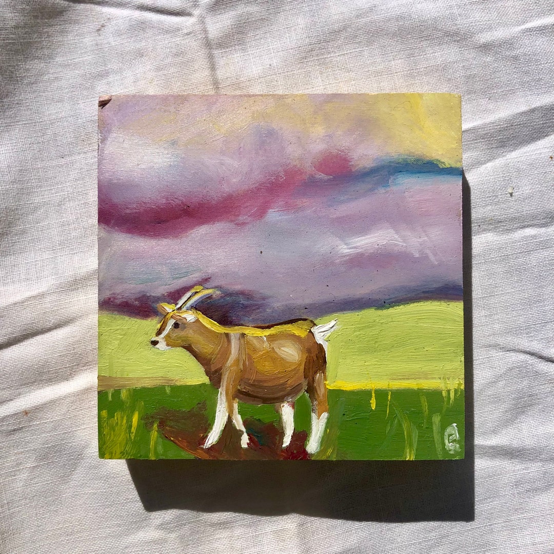 GOAT Hand-painted Small - Etsy