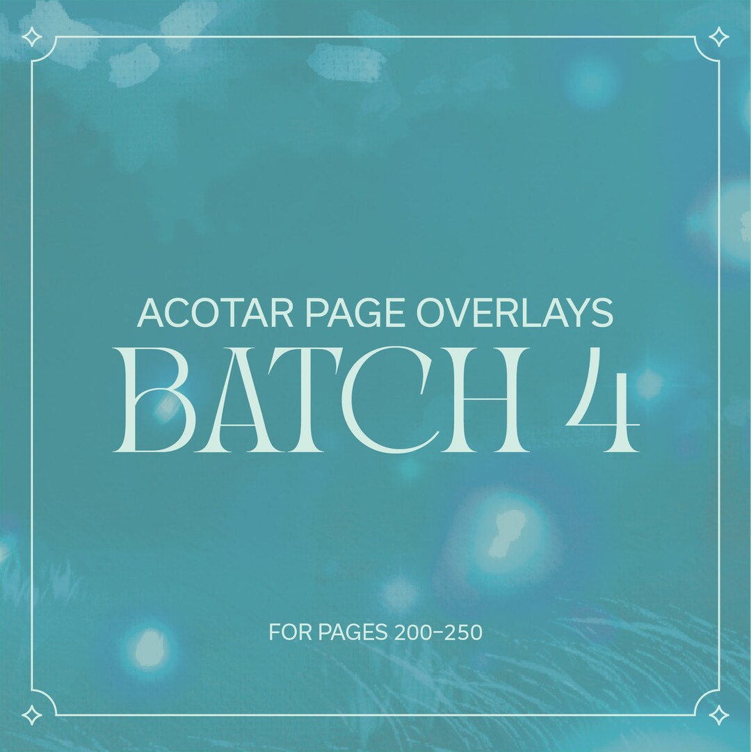 Batch 4 — ACOTAR Overlays - Etsy Canada