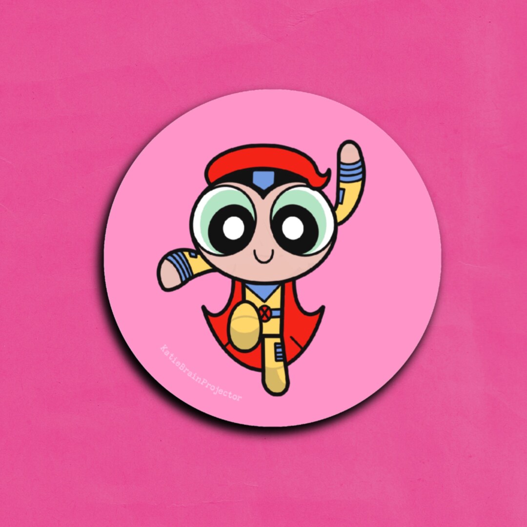 Powerpuff Girls Blossom / X-men Marvel Jean Grey Mashup Vinyl Sticker ...