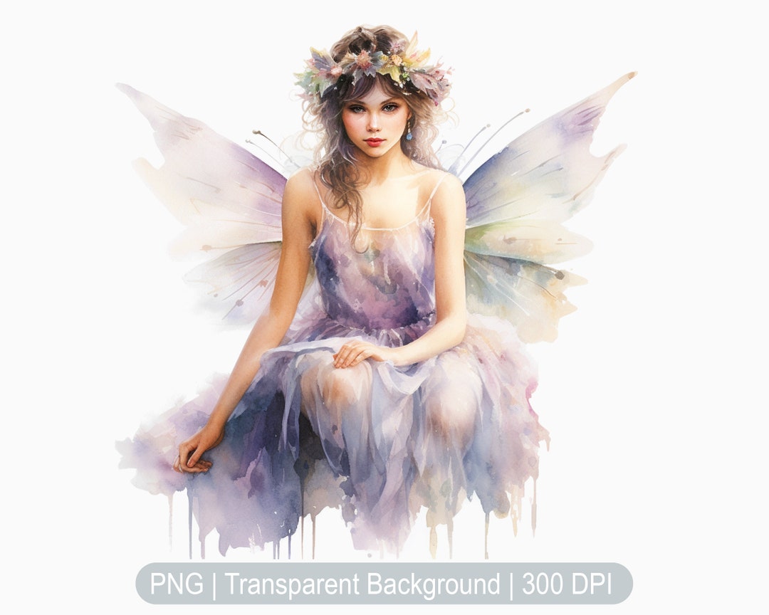 Magical Fairy Clipart, Watercolor Fairy Png, Garden Fairy, Fantasy ...