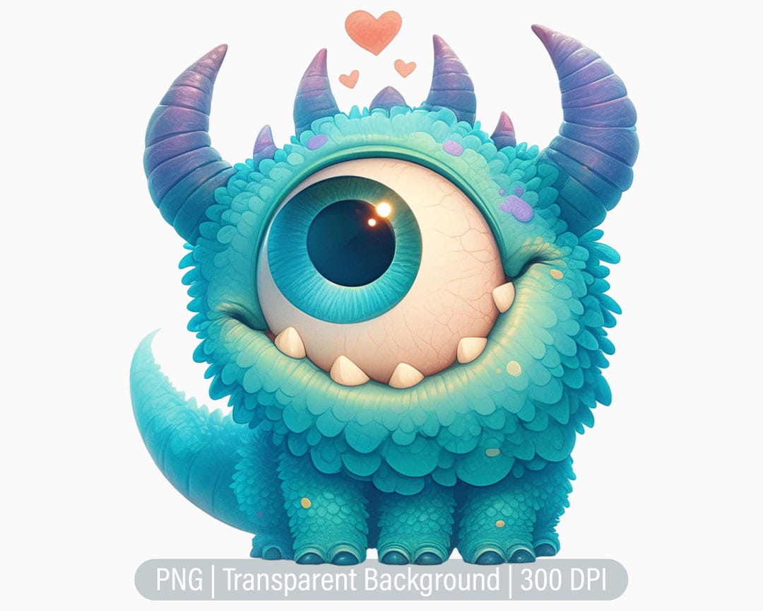 Cute Monster Clipart, Mythical Creature PNG, Cute Pastel Alien, Junk ...