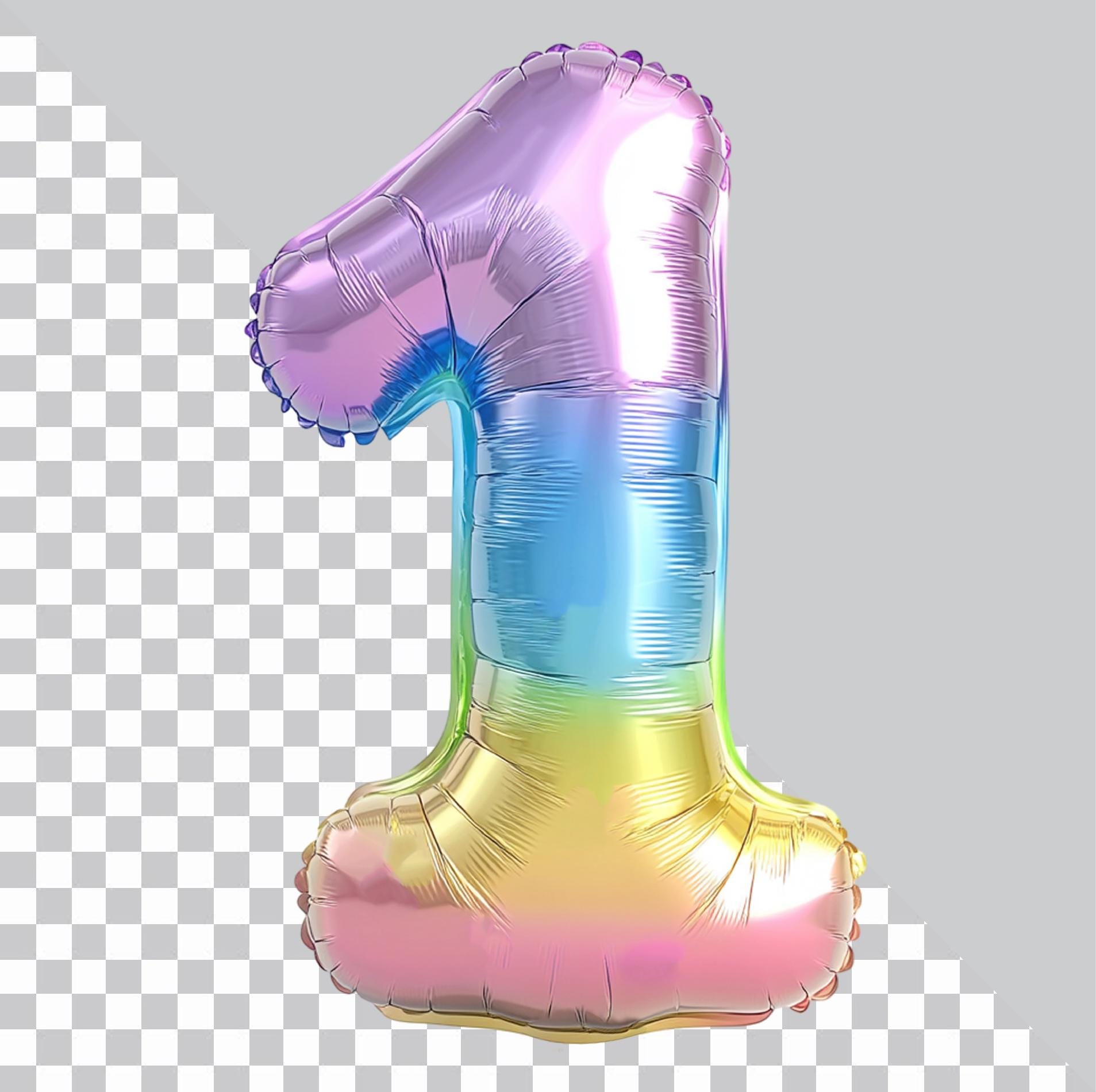 Rainbow Balloon Numbers Clipart, Foil Balloons Png, Party, Celebration ...