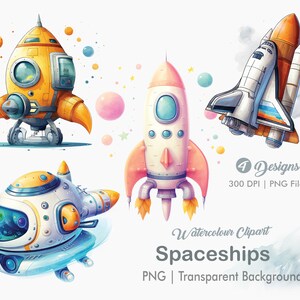 Spaceship Clipart, Rocket Ship PNG Clipart, Space Rocket, Junk Journals ...