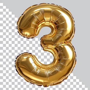 Gold Balloon Numbers Clipart, Foil Balloons Png, Party, Celebration ...