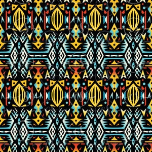 African Digital Paper, Ethnic Tribal Pattern, Tribal Pattern ...