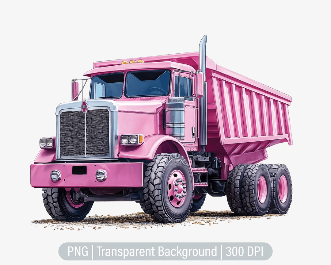 Pink Construction Dump Truck Clipart, Construction Girl PNG, Junk ...