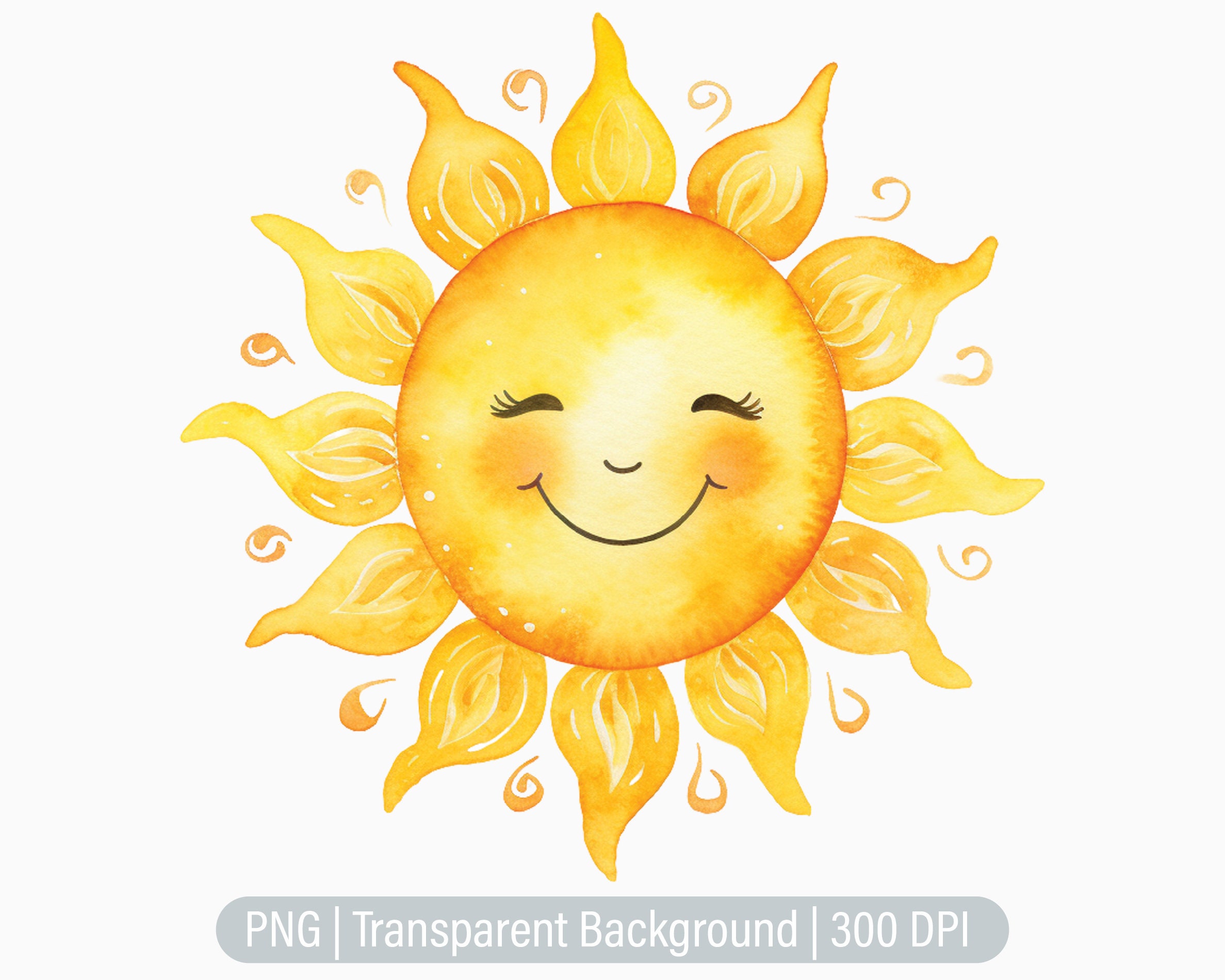 Happy Sun Clipart, Sun PNG Clipart, Cute Sun Face Png, Junk Journals ...