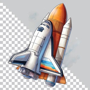 Spaceship Clipart, Rocket Ship PNG Clipart, Space Rocket, Junk Journals ...