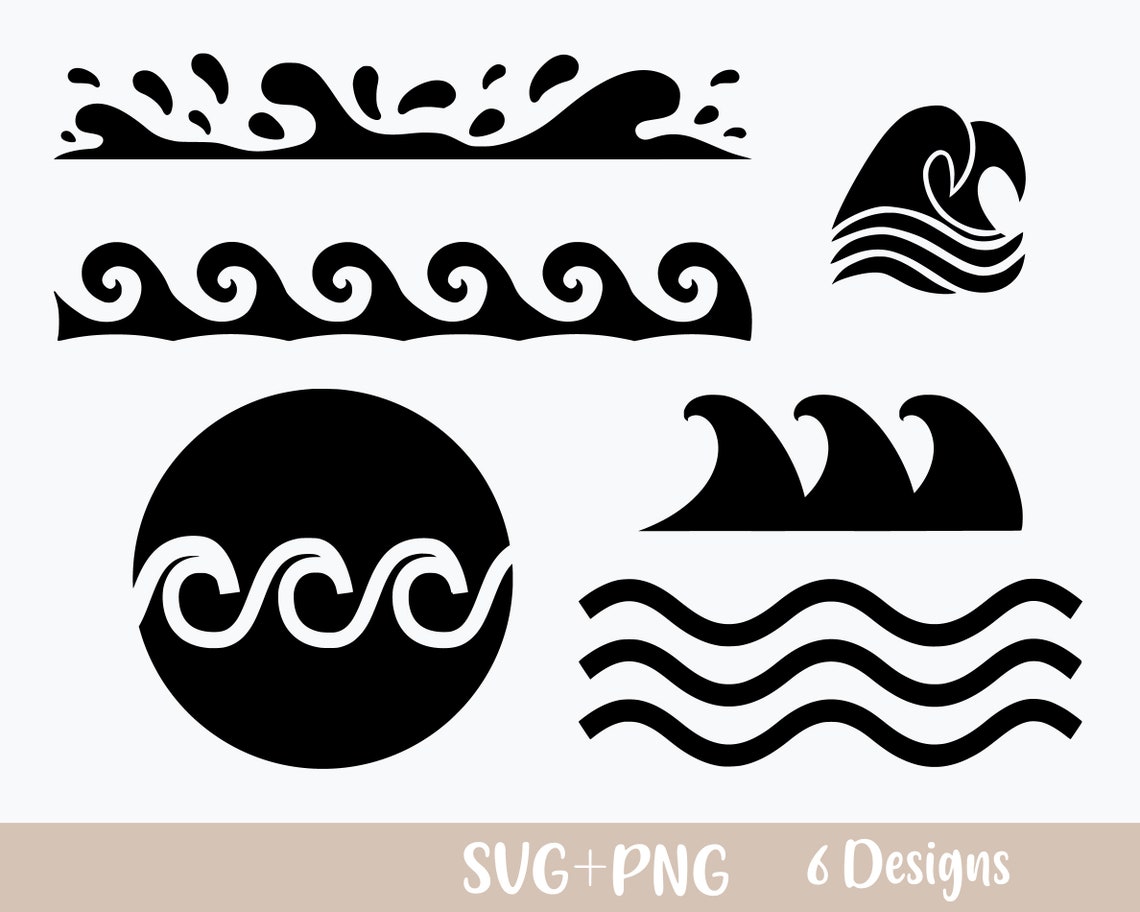 Water Waves SVG Bundle Water Waves Png Ocean Waves Svg - Etsy