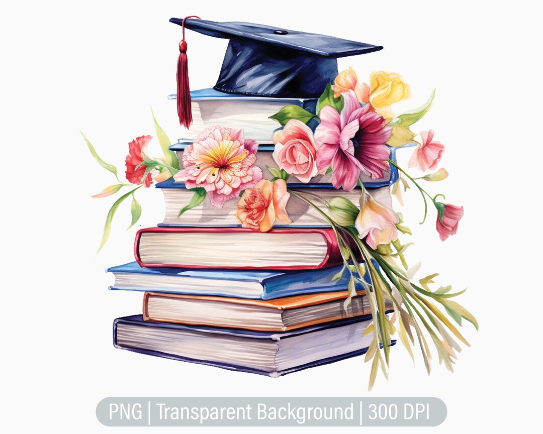 Graduation Hat Clipart, Floral Graduation Cap PNG Clipart, Junk ...
