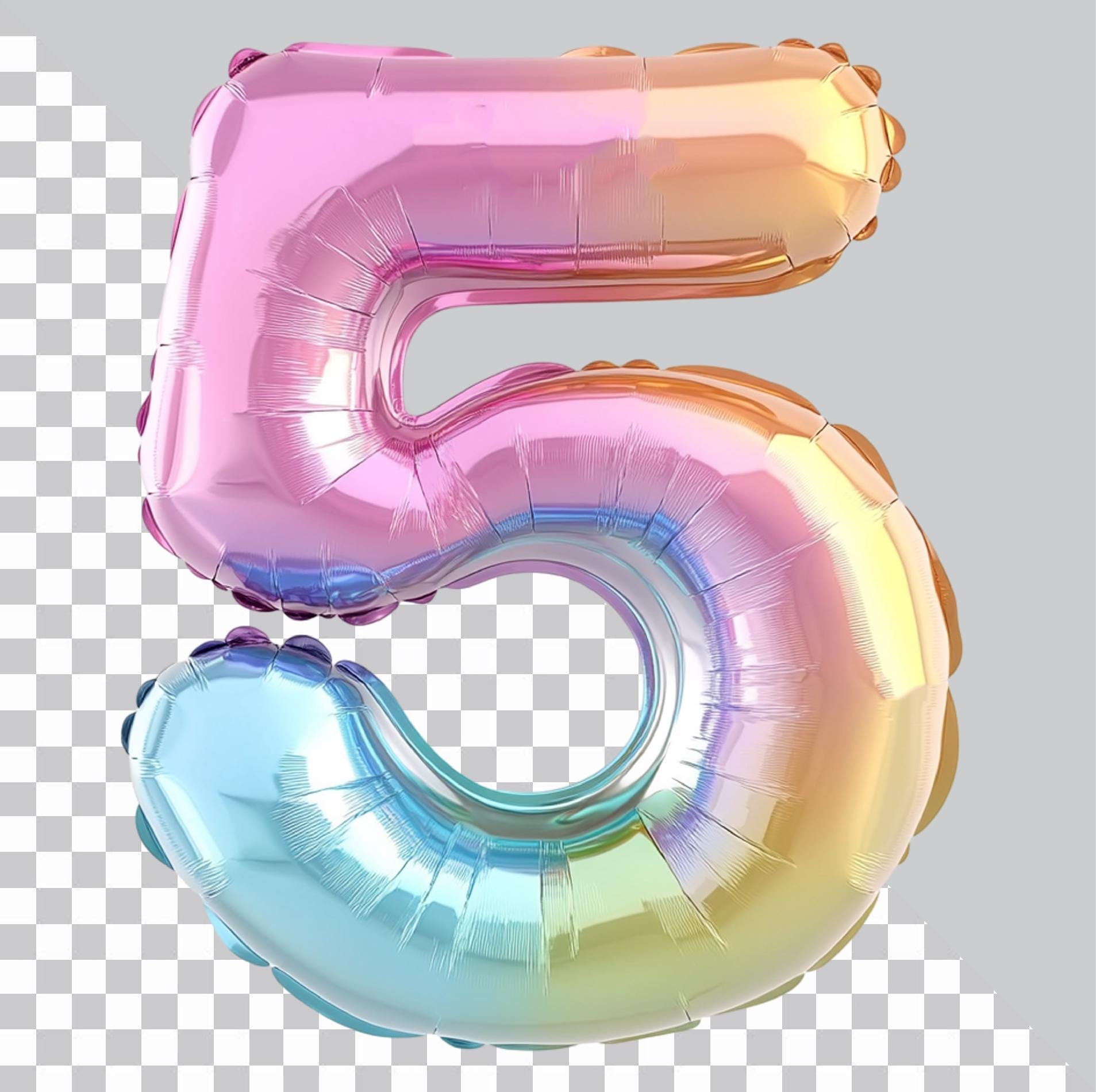 Rainbow Balloon Numbers Clipart, Foil Balloons Png, Party, Celebration ...