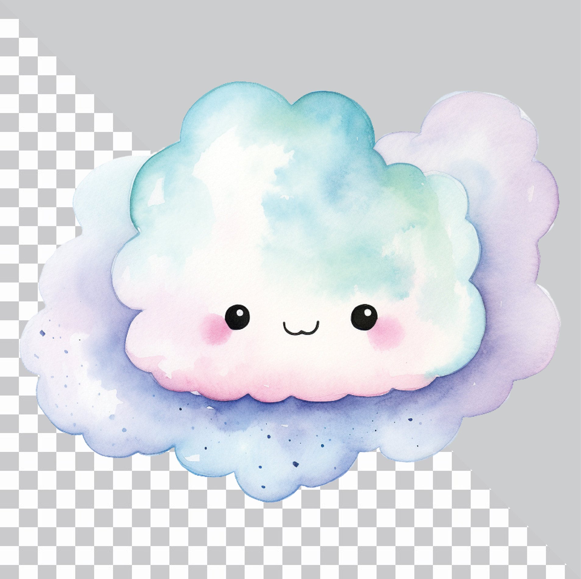 Happy Clouds Clipart, Sky Clouds PNG, Pastel Cloud PNG, Junk Journals ...