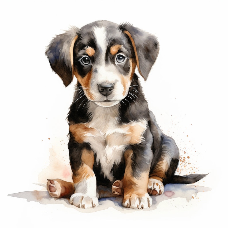 Watercolor Puppies Clipart Puppy Clipart Graphics Puppy - Etsy