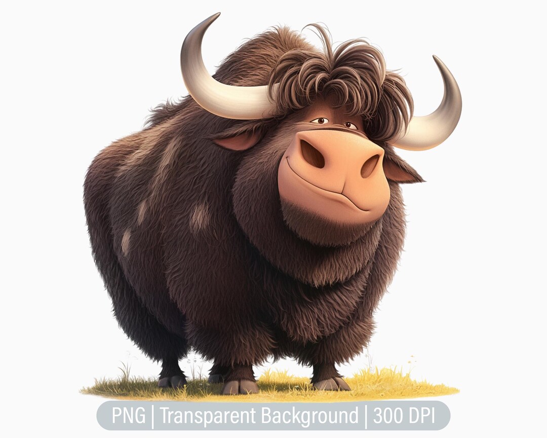Cute Musk Ox Clipart, Artic Animal PNG, Bull, Whimsical Musk, Junk ...