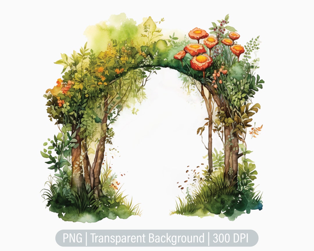 Forest Arch Clipart, Floral Arch PNG Clipart, Wedding Arch, Junk ...