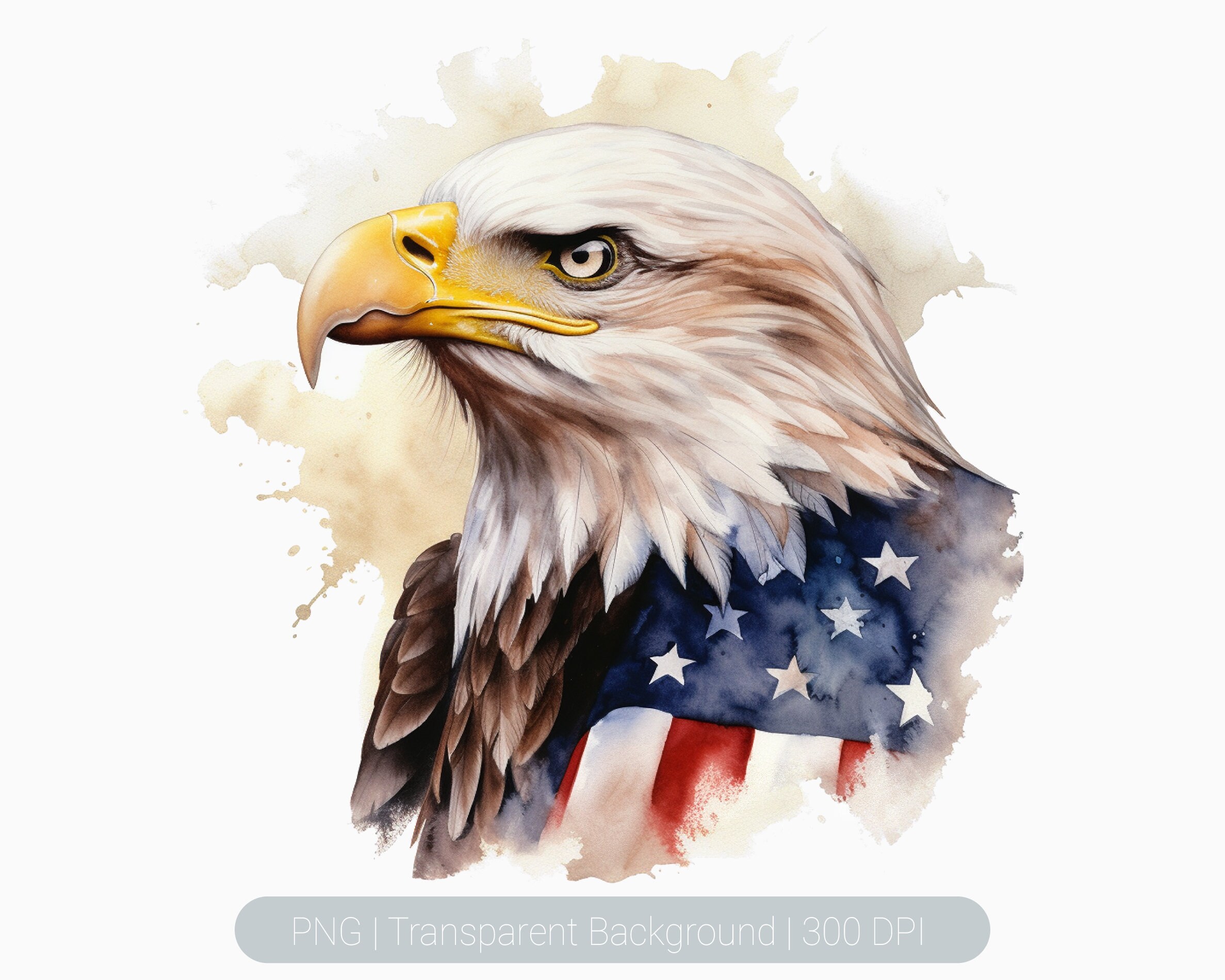 American Eagle Clipart Eagle Flag Clipart Patriotic USA - Etsy