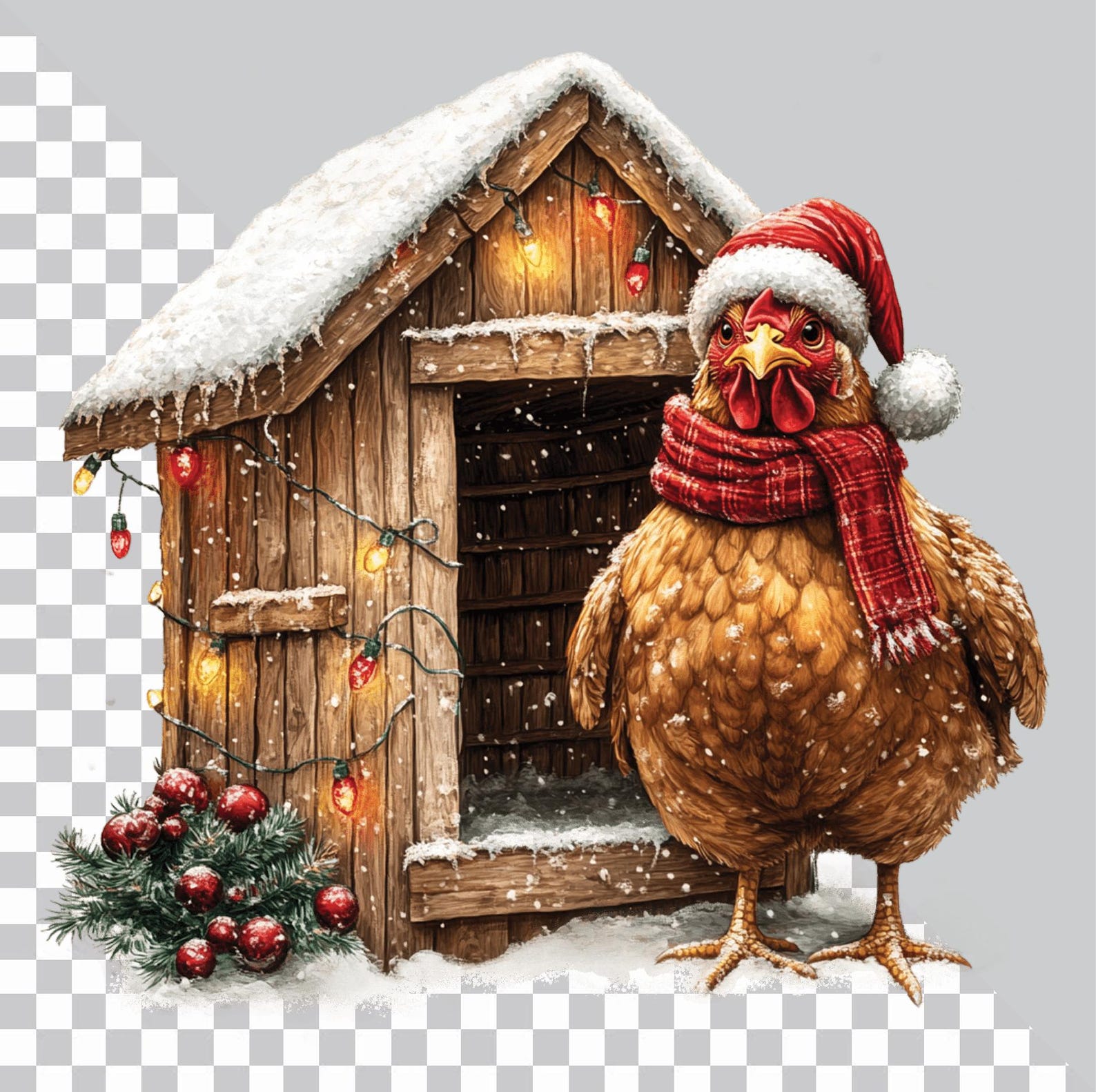 Christmas Farm Animals Clipart, Cute Farm Animal Png, Christmas Barn ...