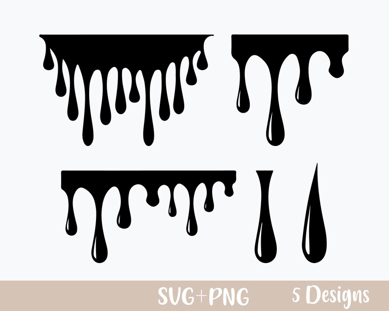 Dripping SVG Cricut Silhouette Melting SVG Dripping Honey - Etsy