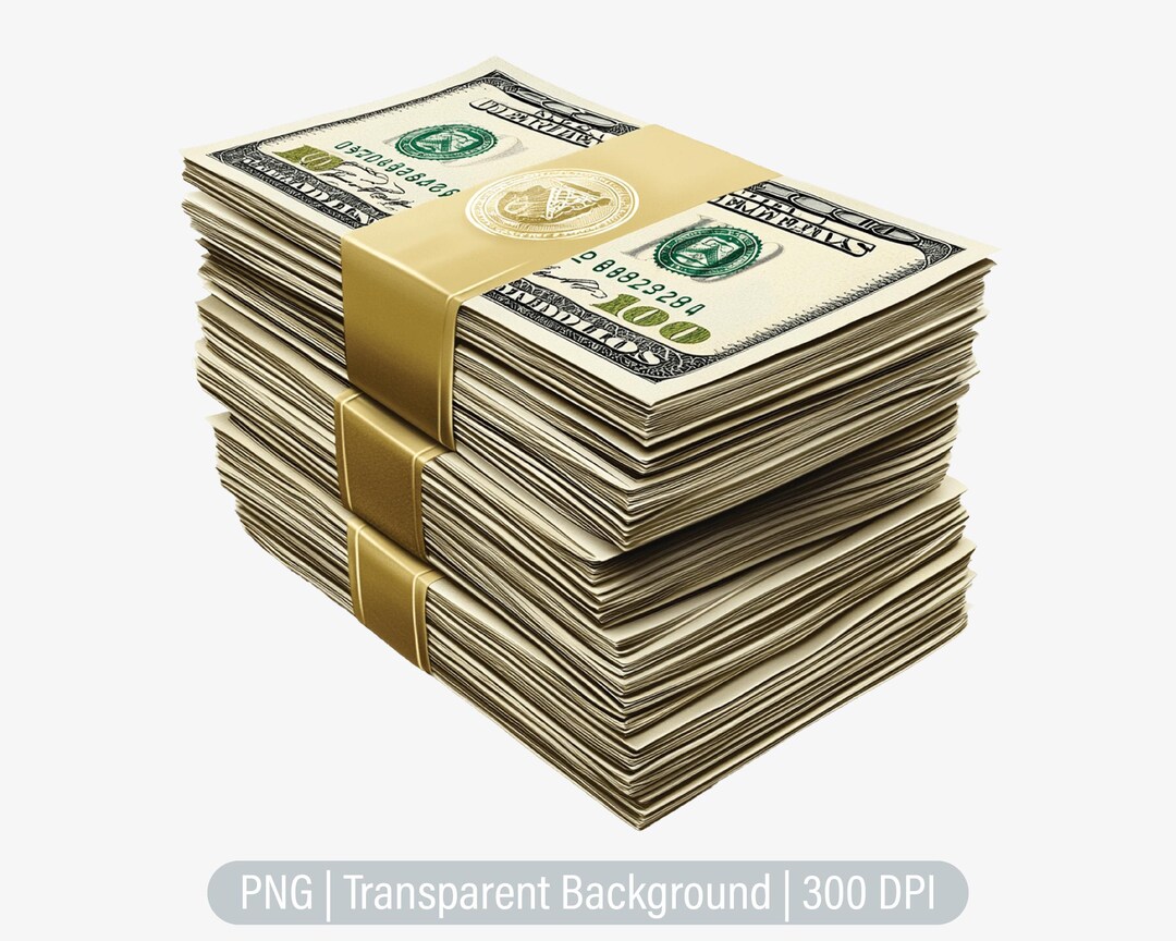 Money Stack Clipart, Money Dollar Bills PNG, Money Cash, Junk Journals ...