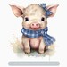 Watercolor Cute Pig Clipart, Baby Pig Png, Nursery Farm Animal Decor ...