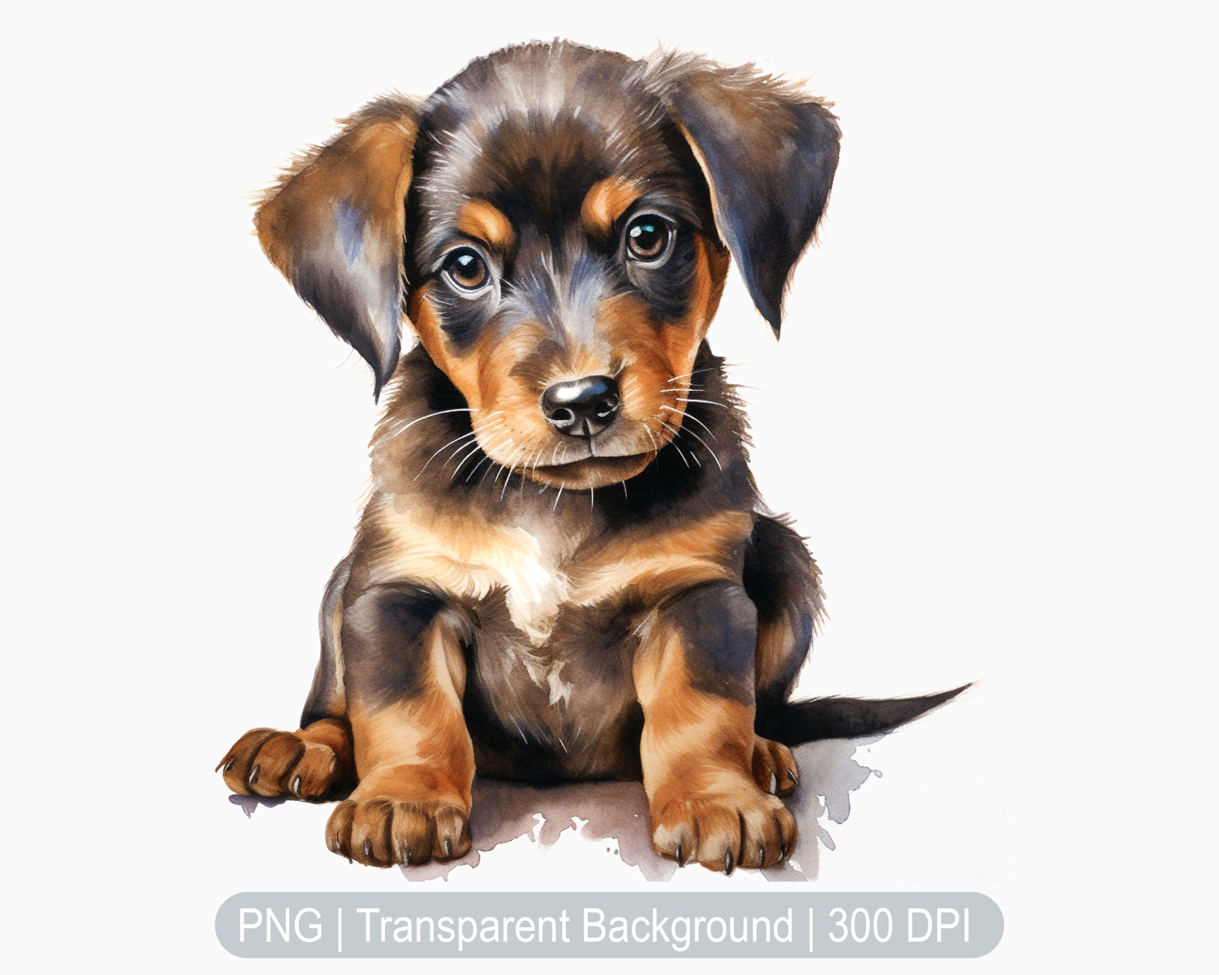 Watercolor Puppy Clipart Puppy Clipart Graphics Puppy Illustrations ...