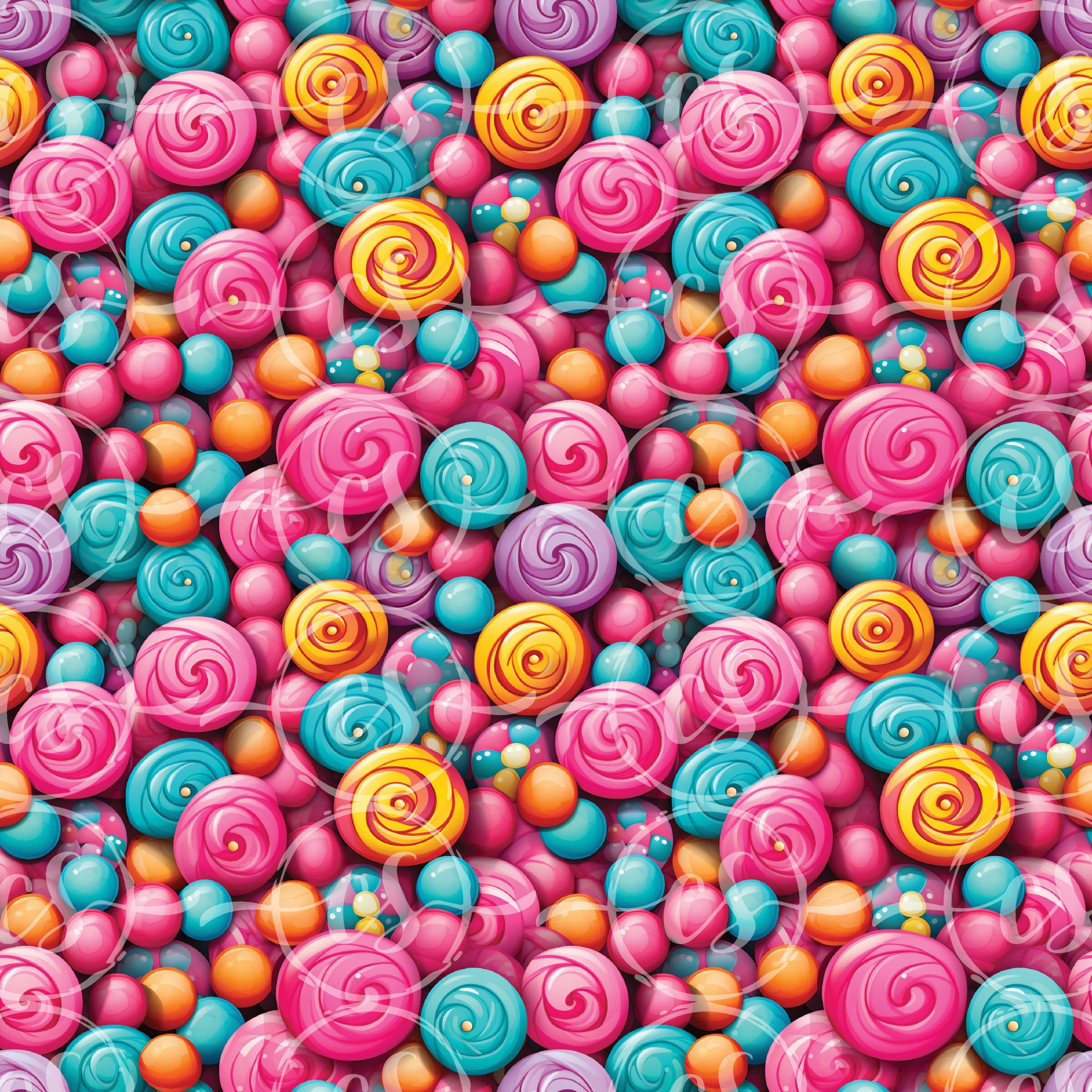 Candy Digital Paper, Sweets Candy Seamless Pattern, Candy Sugar ...