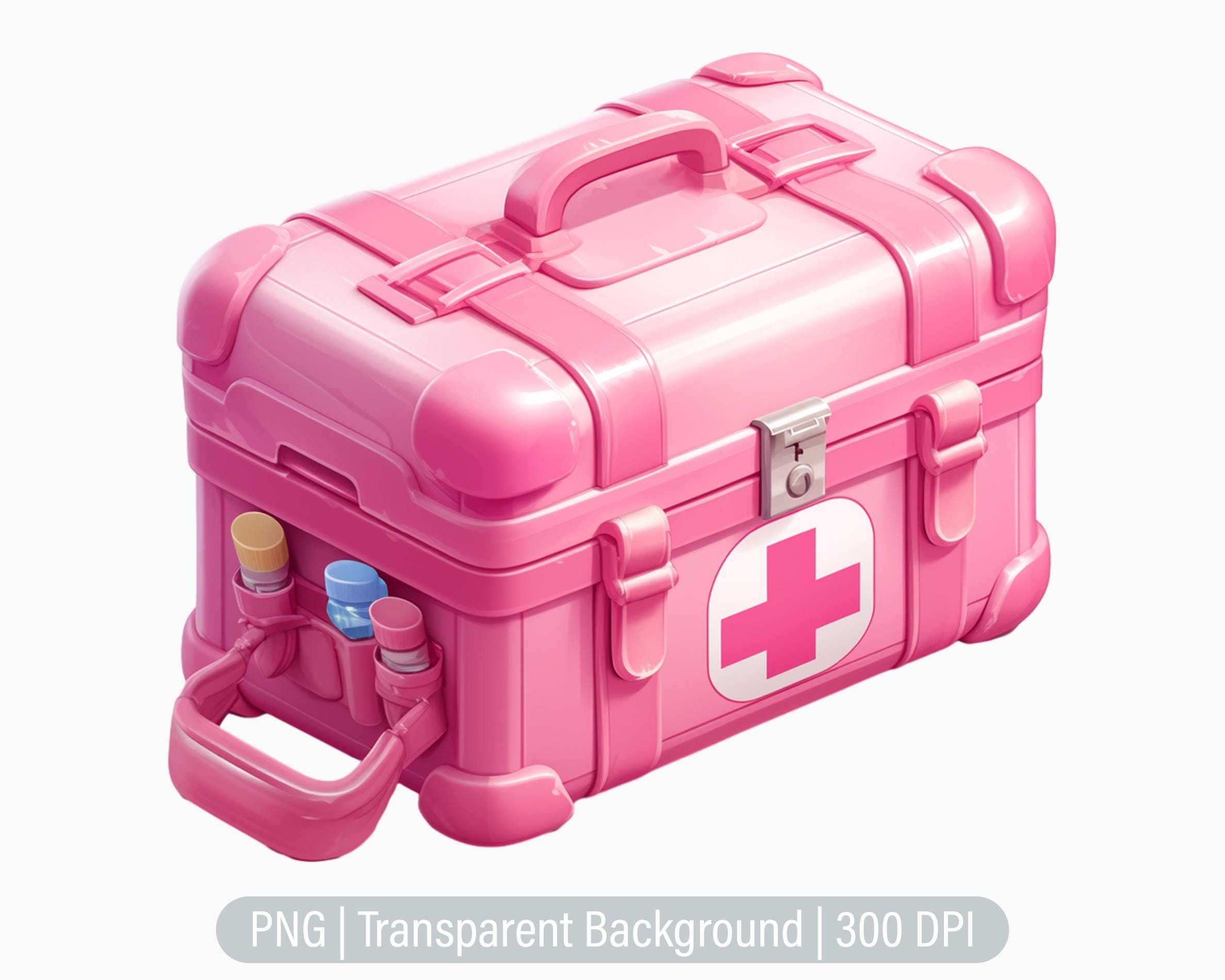 Pink First Aid Box Clipart, Medical Png, Health Care, Junk Journals ...