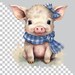 Watercolor Cute Pig Clipart, Baby Pig Png, Nursery Farm Animal Decor ...