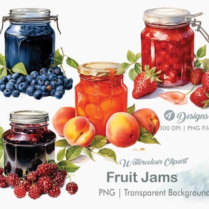 Fruit Jam Clipart, Berries Jam PNG Clipart, Canned Berry Jam, Junk ...