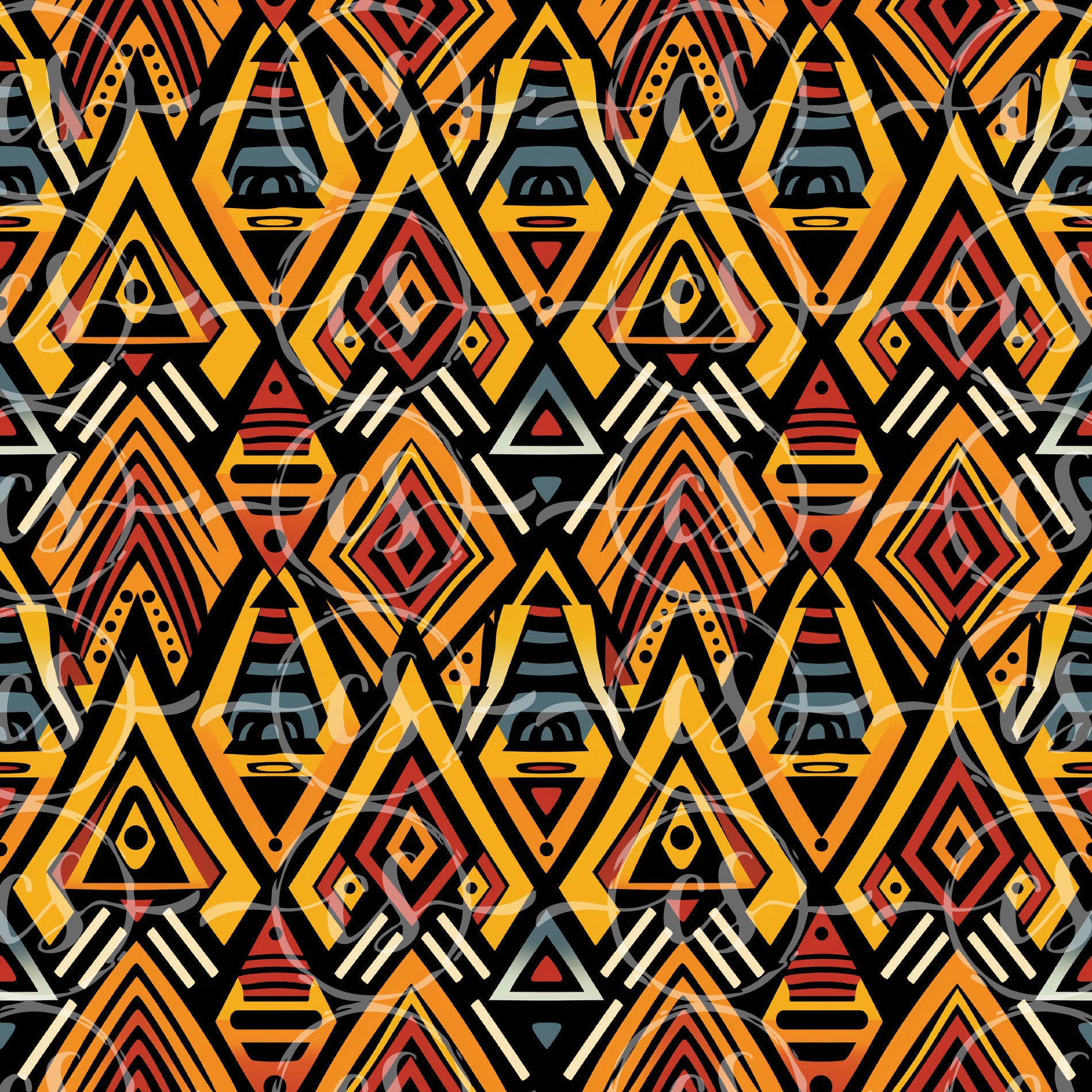 African Digital Paper, African Seamless Pattern, Ethnic Tribal Paper ...
