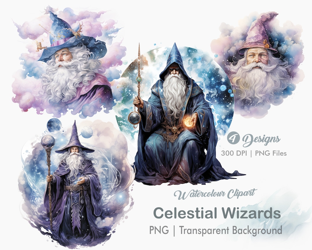 Wizard Clipart, Celestial Wizards PNG Clipart, Magic Fantasy, Junk ...
