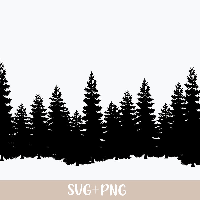 Tree Line Svg - Etsy