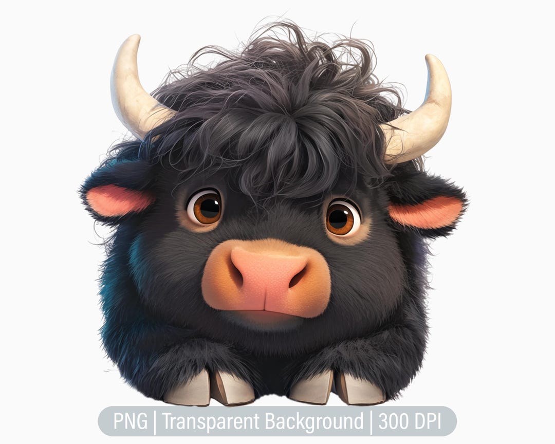 Cute Musk Ox Clipart, Artic Animal PNG, Bull, Baby Musk, Junk Journal ...