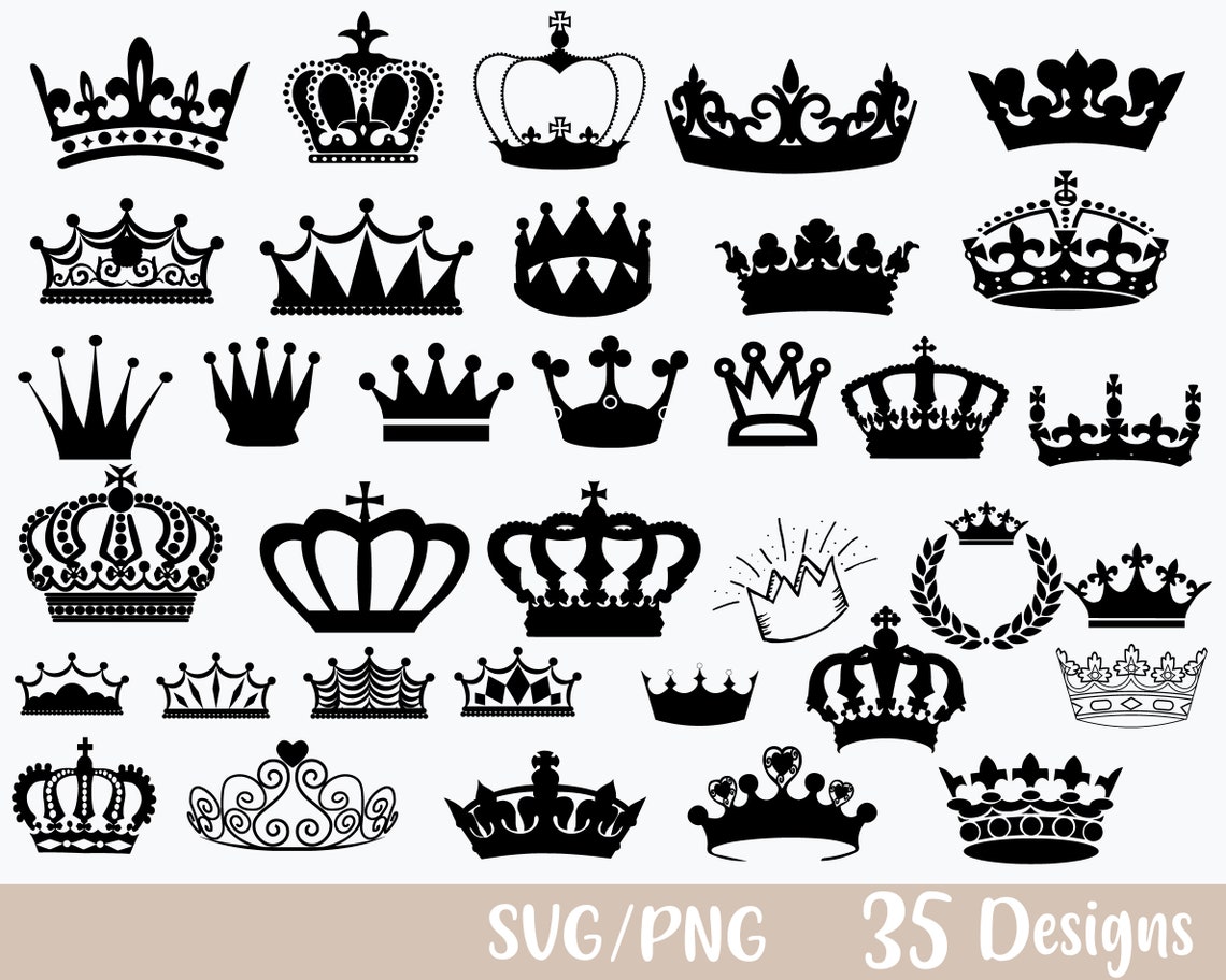Crowns SVG Bundle Crown Png Crown Vector Crown Clipart | Etsy
